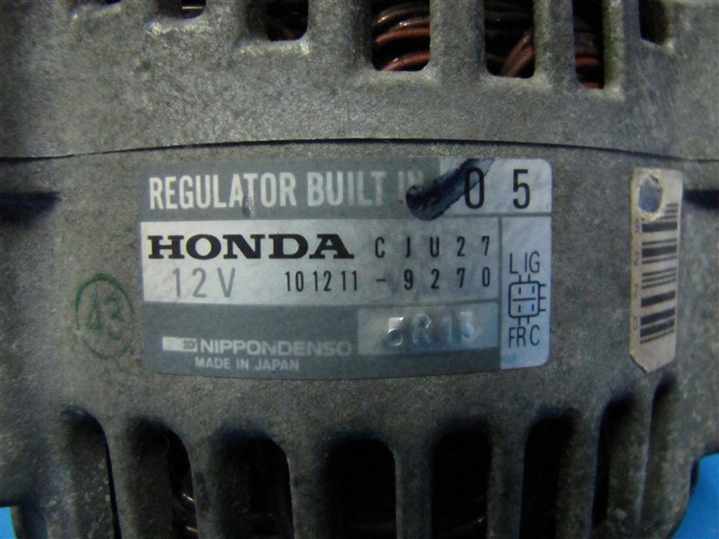 Генератор Honda CR-V кузов RD1 двигатель B20B год 1996 номер 101211-9270/CJU27 B18C, B20B Civic ...